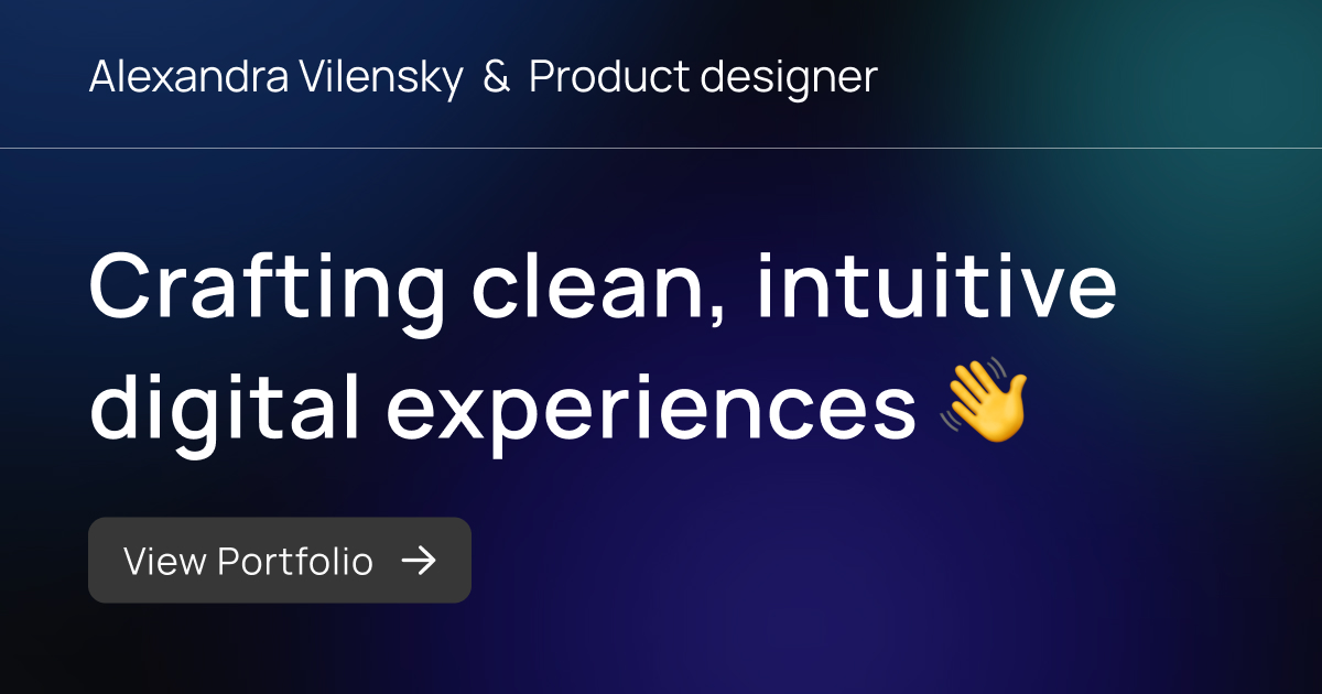 Alex Vilensky | Product Designer